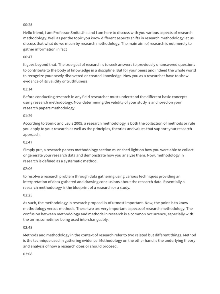 Lec 01 - Introduction To The Course | PDF | Methodology | Quantitative Research