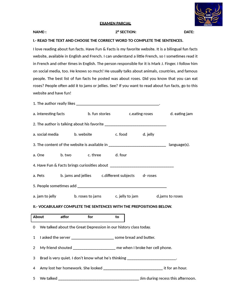 Fun Facts Reading Comprehension Quiz | PDF