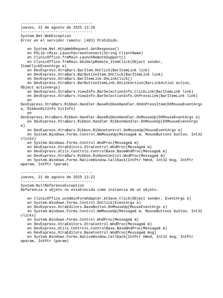 Errors Unhandled (Sample Database) | PDF | Computer Programming | Computing