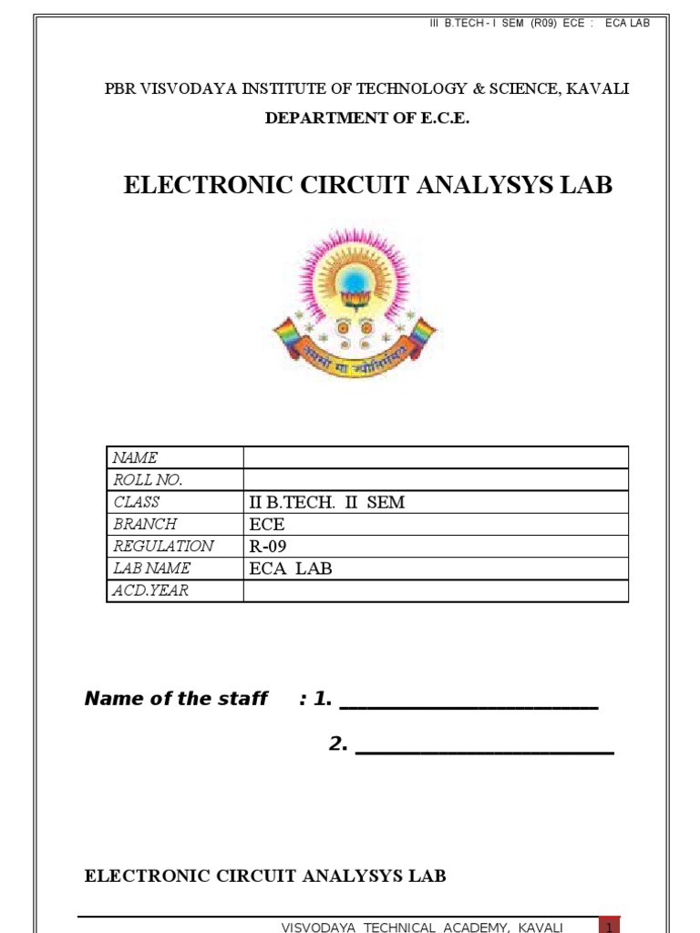 Lab Manual Format | PDF | Amplifier | Transistor