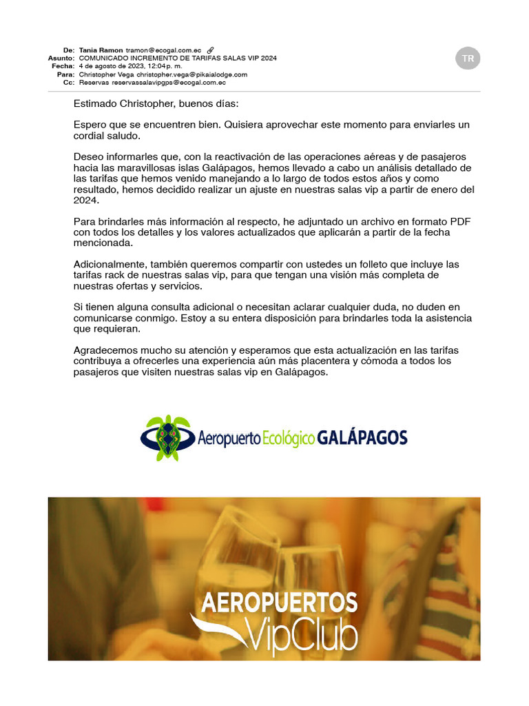 Salas Vip - Clientes | PDF