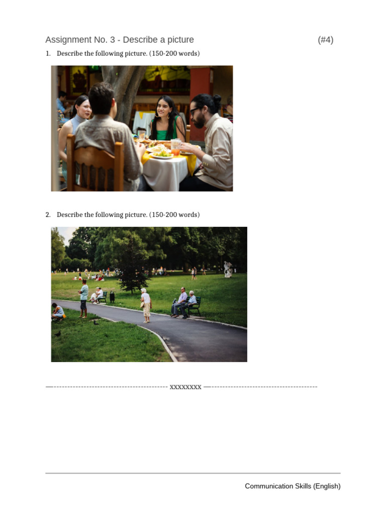 Assign 03 Describe A Picture CSE 2025 | PDF | Bus