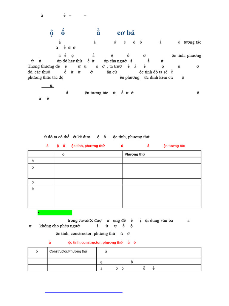 Một số thành phần UI cơ bản trong JavaFX | PDF