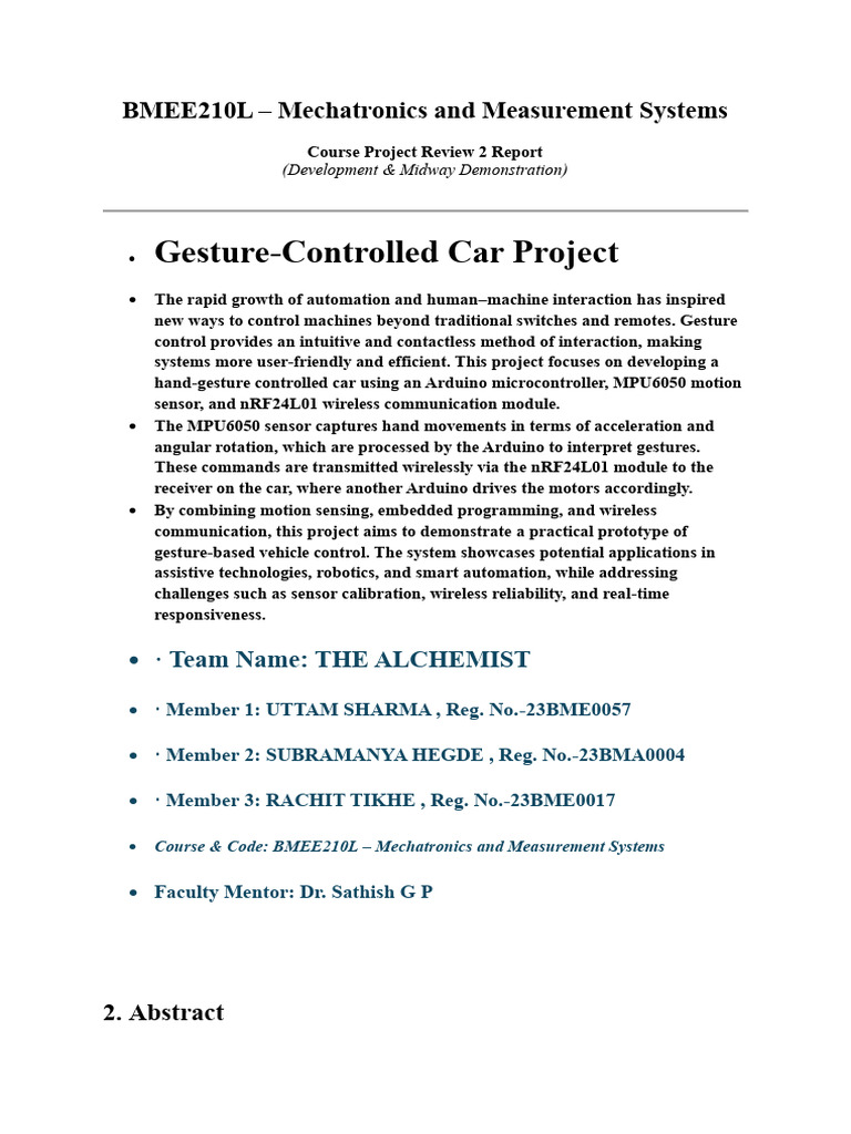 Review 2 Course Project Template | PDF | Arduino | Robotics