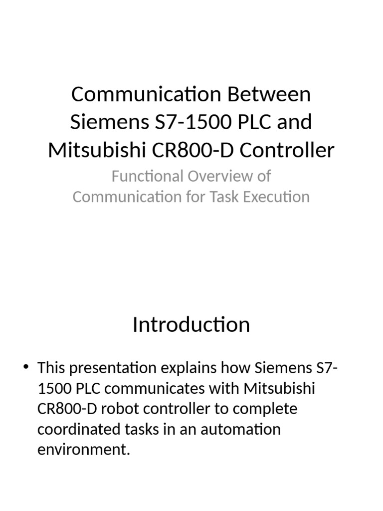 Siemens Mitsubishi Communication TaskExecution | PDF