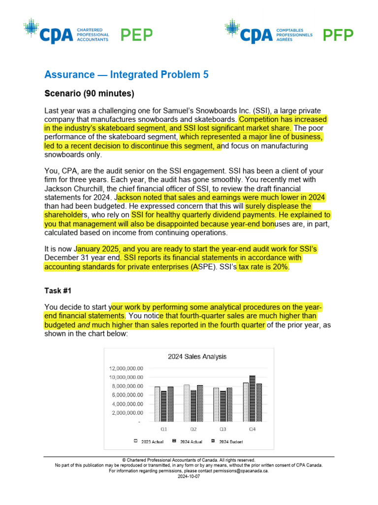Assurance Integrated Problem 5 Analysis | PDF | Book Value | Expense