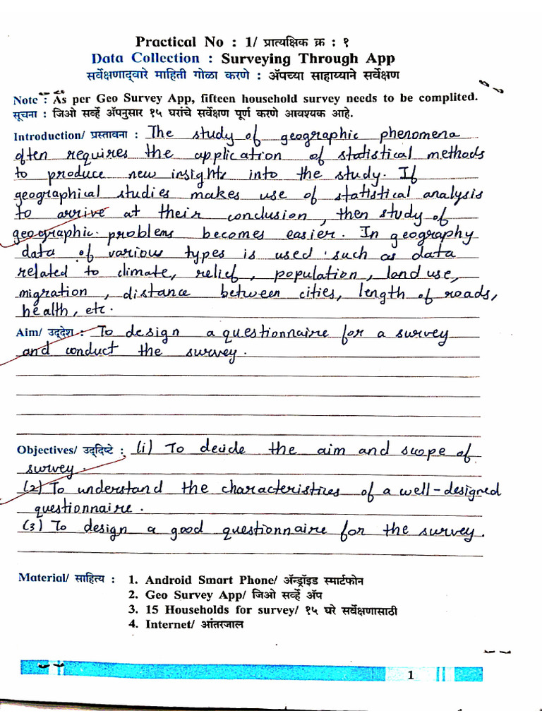 12th Geo Practical (For Camp Students) | PDF