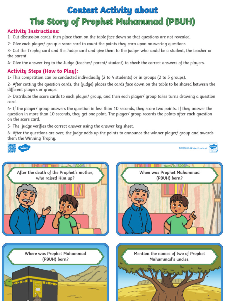 Contest Activity: Prophet Muhammad's Story | PDF | Muhammad | Mecca