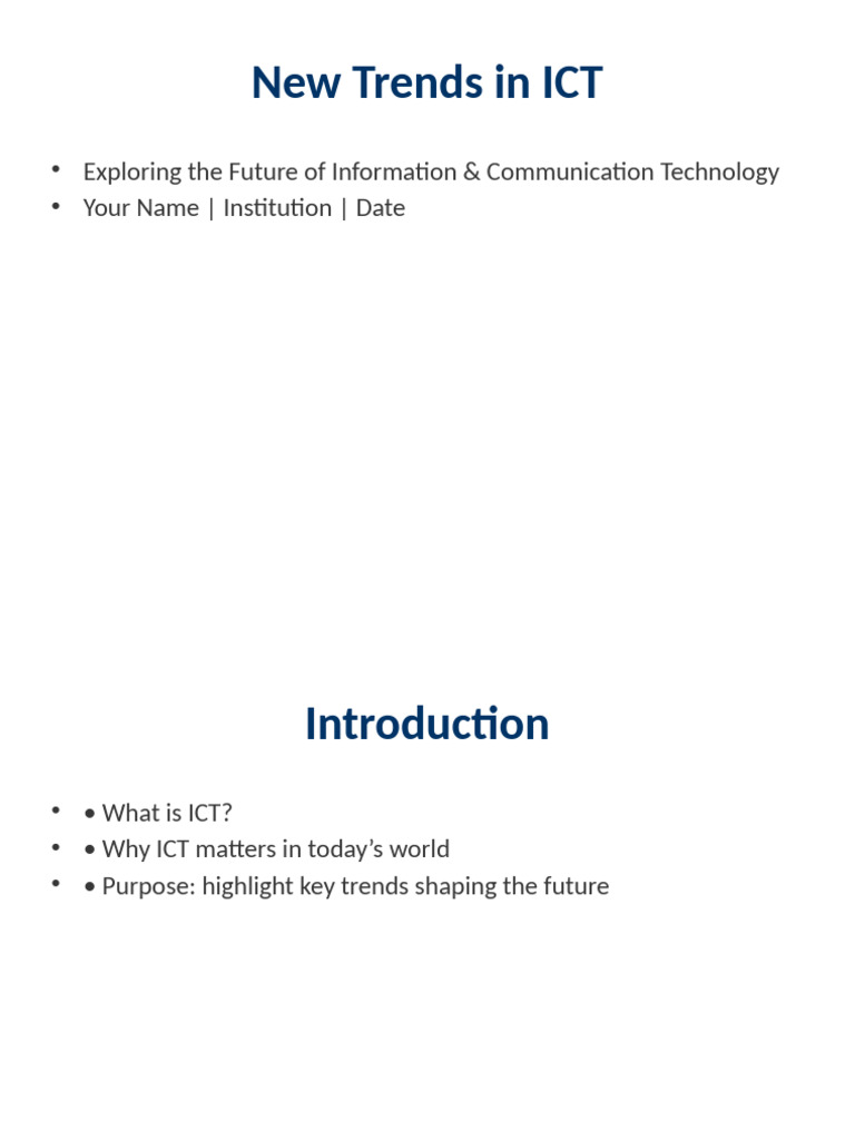 New Trends in ICT Styled Presentation | PDF