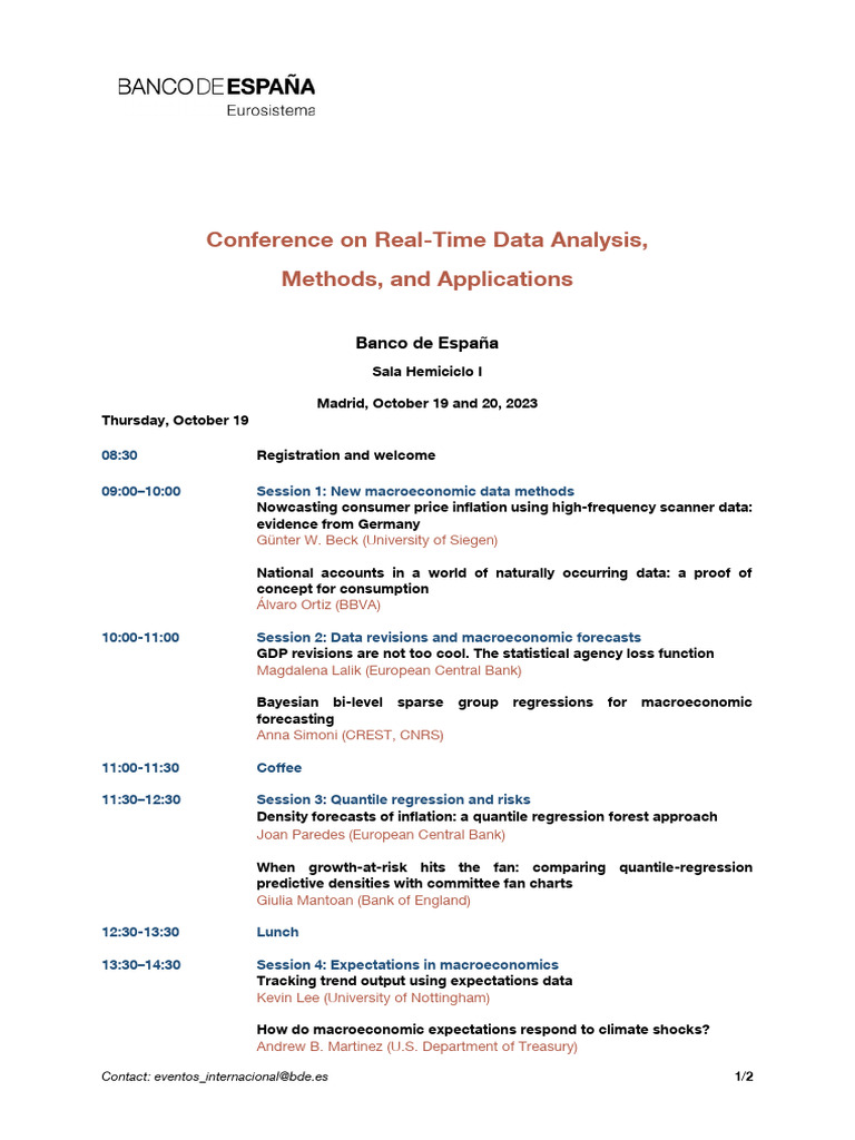 Conference On Real-Time Data Analysis - Programme | PDF ...