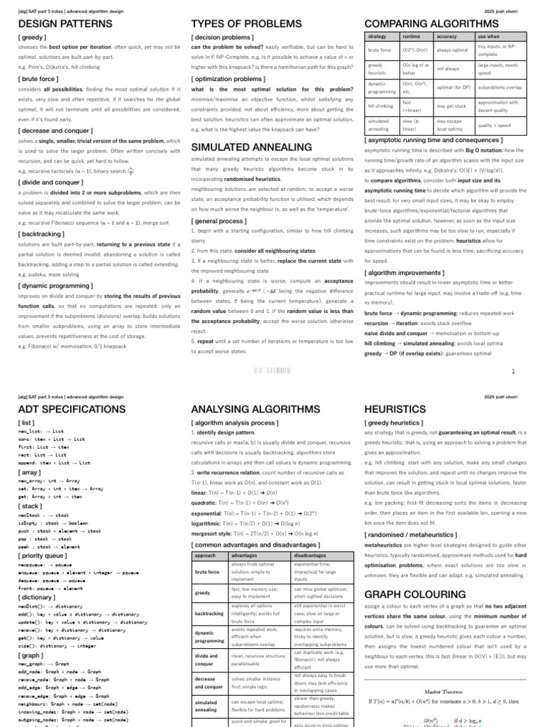 Advanced Algorithm Design Notes | PDF | Time Complexity | Dynamic ...