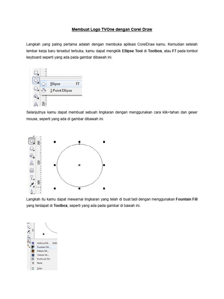 Cara Membuat Logo TVOne di Corel Draw | PDF