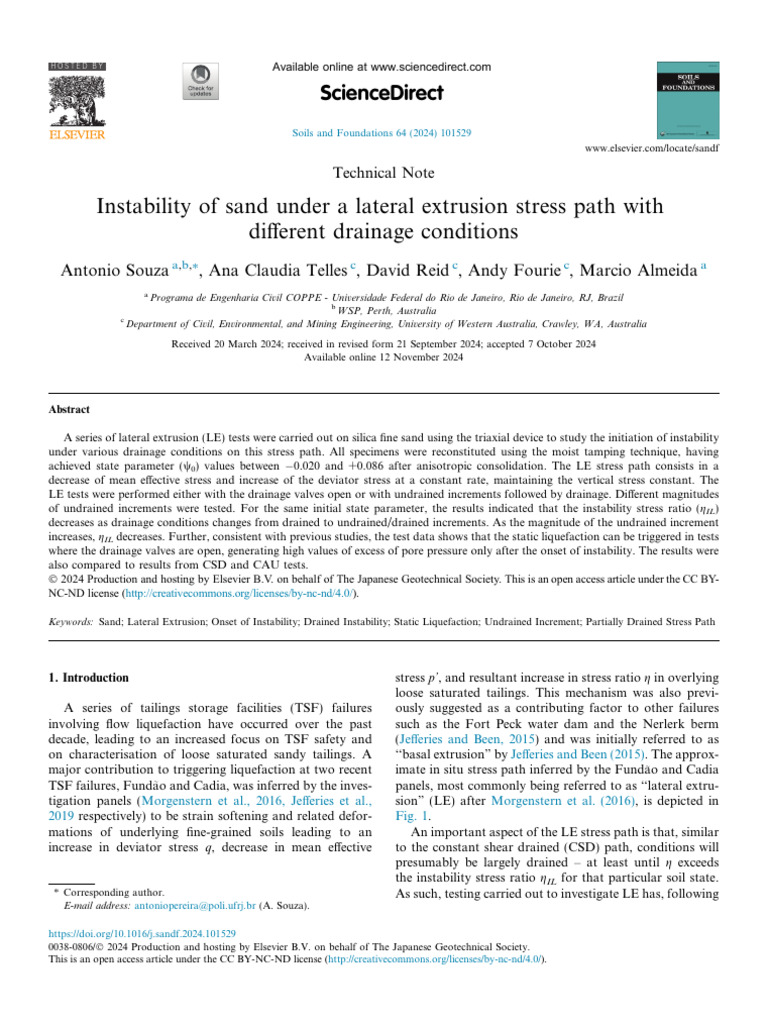 Sand Instability Under Lateral Extrusion | PDF | Mechanical Engineering ...