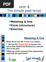 Simple Past Tense Regular Verbs Quiz Grammar Drills Tests 144786 | PDF