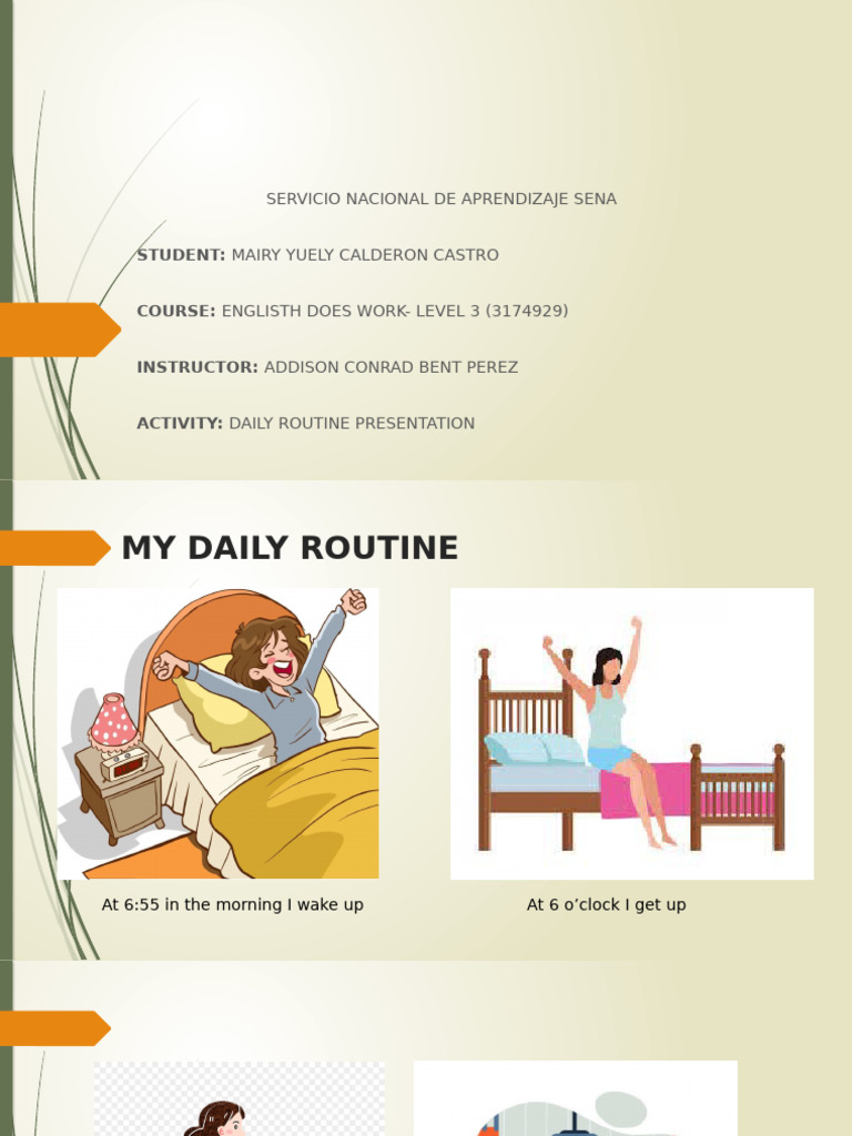 My Daily Routine Presentation | PDF