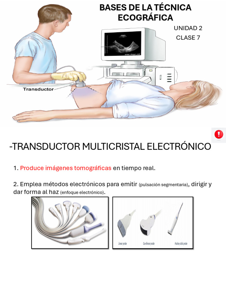 Transductor Multicristal y Ecografía 2D/3D | PDF | Ultrasonido | Efecto ...