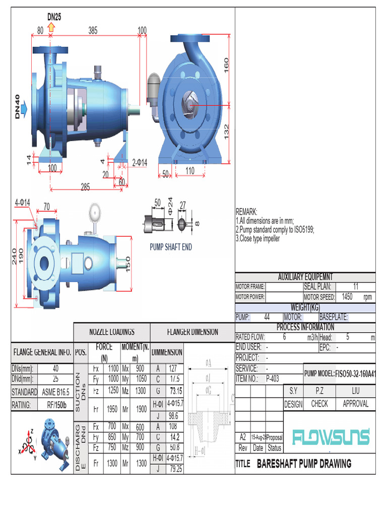 General Drawing, Pump Curve and Picture | PDF | Turbomachinery | Hydraulics