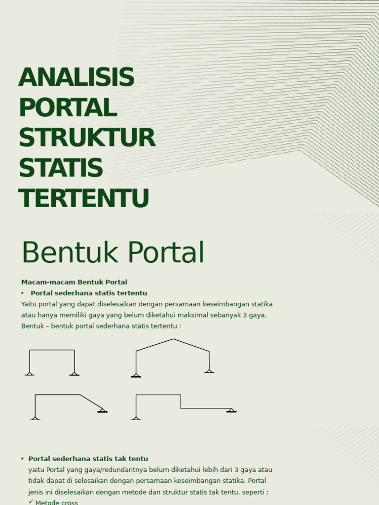 6 Analisis Portal Struktur Statis Tertentu | PDF