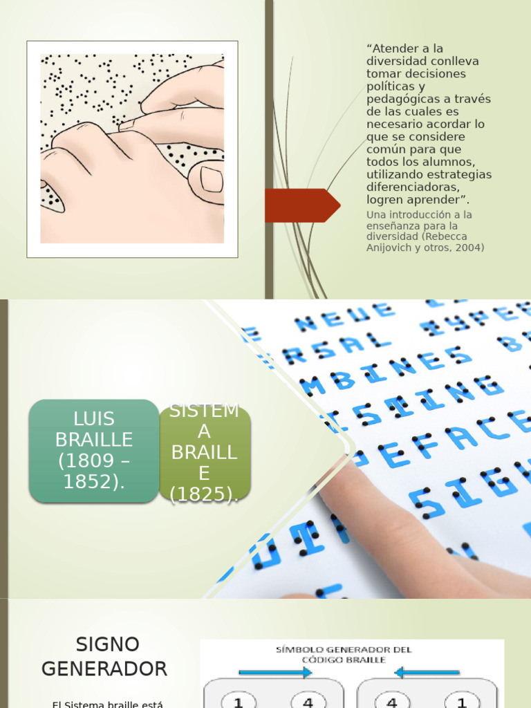 Alfabeto y Números en Sistema Braille | PDF