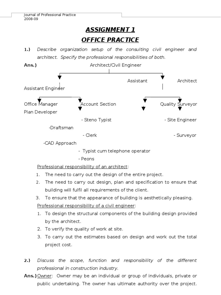 PP Assignment 1 | Download Free PDF | Architect | General Contractor