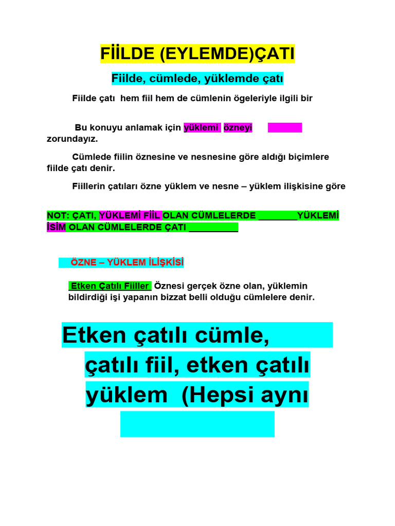 Fi̇i̇lde Çati Çalişma Kağidi | PDF