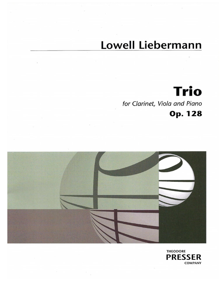 Liebermann Trio Op.128 - Piano Clarinet Viola | PDF