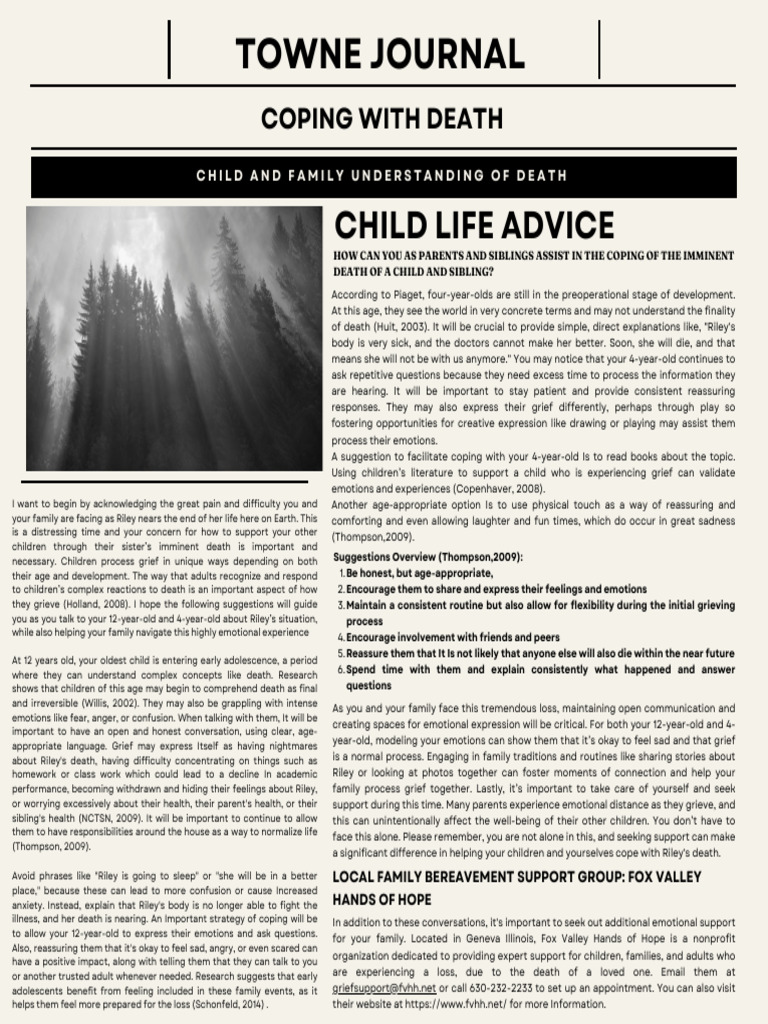 Coping with a Child's Imminent Death | PDF | Grief | Psychology