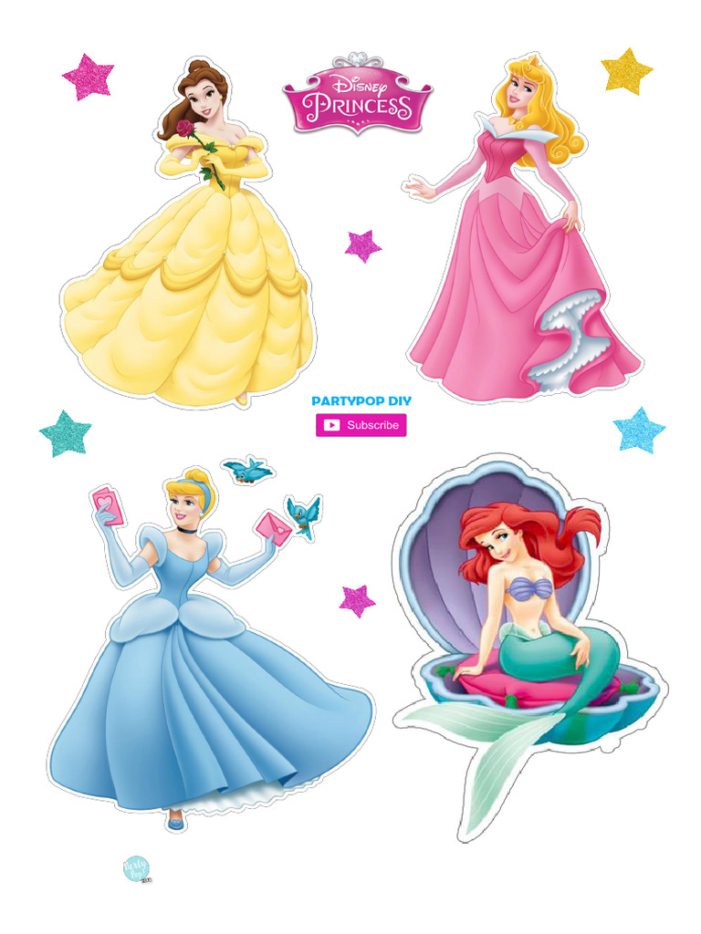 Stickers Princesas Disney - Partypop DIY | PDF