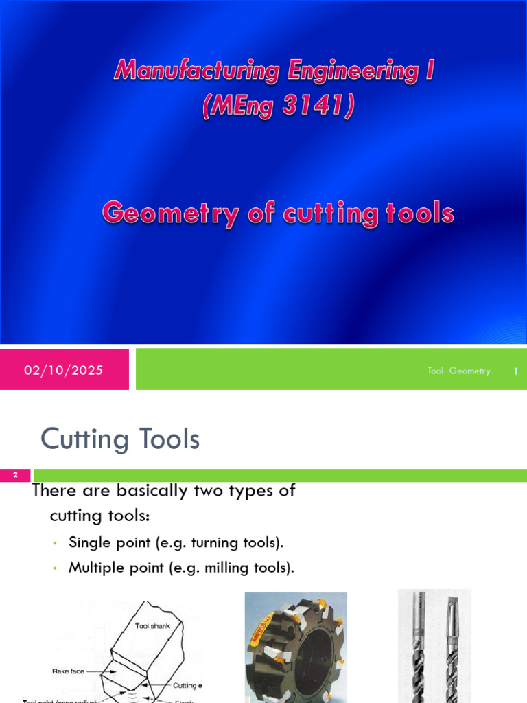 Cutting Tool Geometry Explained | PDF | Angle | Secondary Sector Of The ...