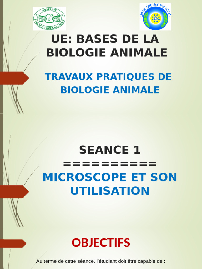 Utilisation et parties du microscope optique | PDF | Microscope | Œil ...