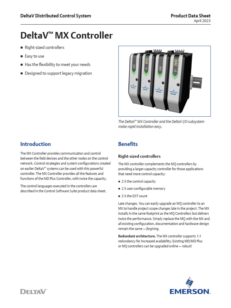 DeltaV MX Controller Overview | PDF | Input/Output | Computer Network