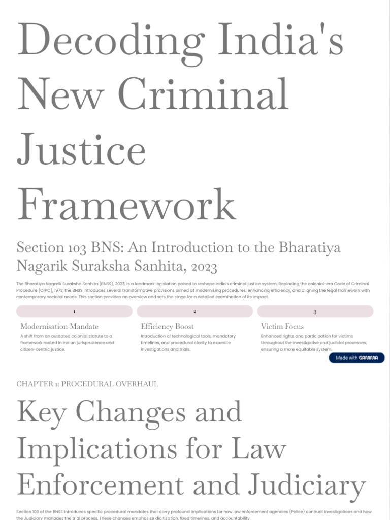 Decoding Indias New Criminal Justice Framework | PDF | Crime & Violence | Criminal Justice