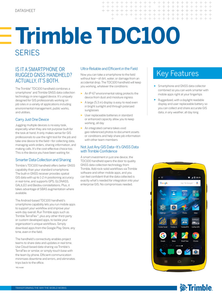 Datasheet - TDC100 Handheld | PDF | Mobile Device | Smartphone