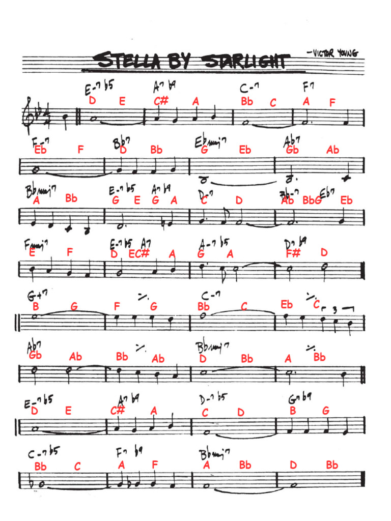 Stella-By-starlight REAL BOOK - Technique ALAN PASQUA - Tenor - Basse 2 ...