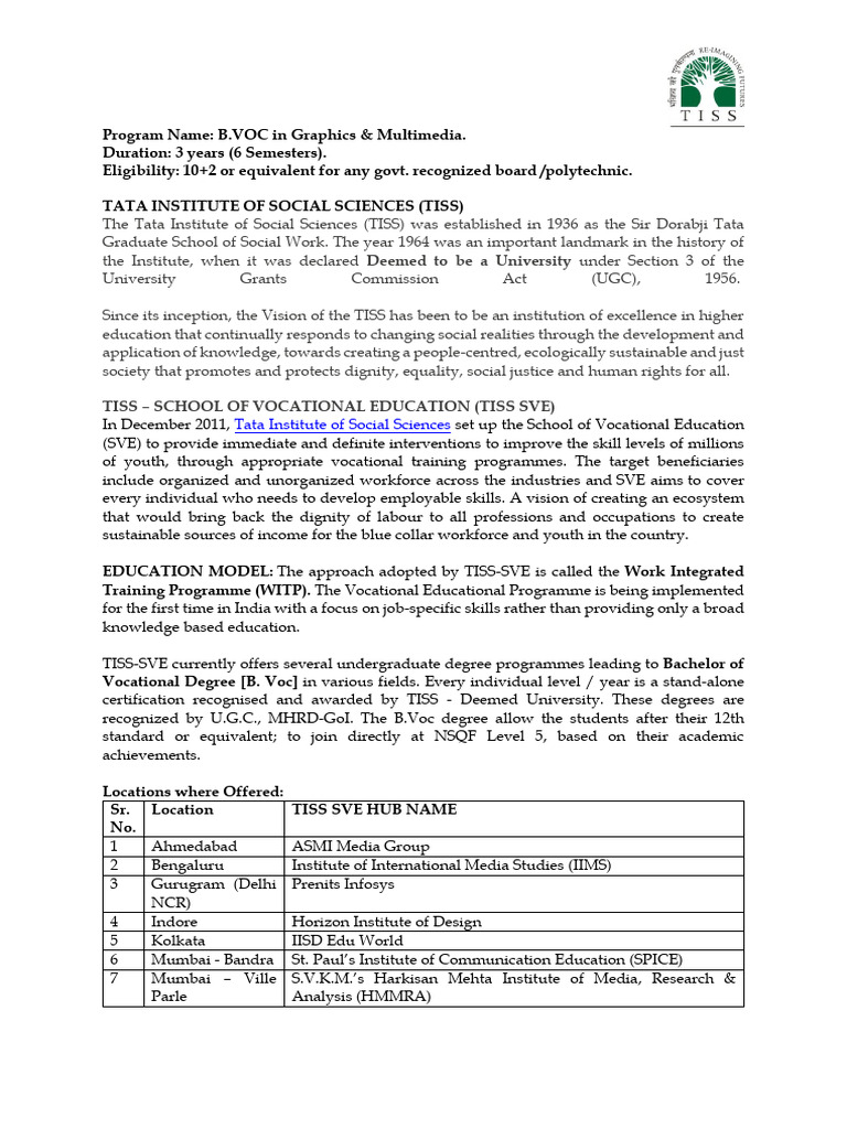 B.voc Graphics Multimedia | PDF | Vocational Education