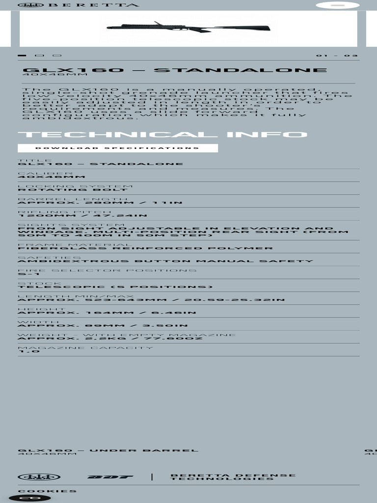 GLX160 - Standalone - Beretta Defense | PDF