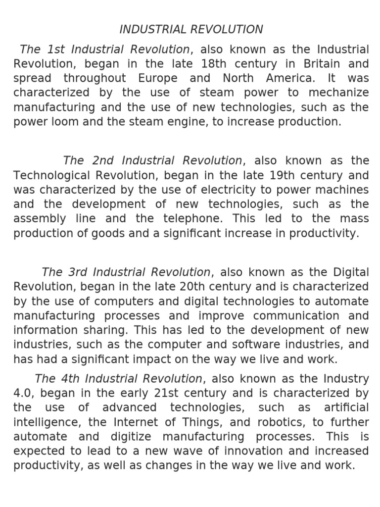 Industrial Revolution | PDF