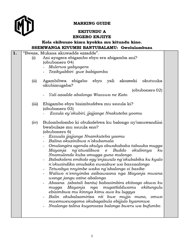 Matigo Mocks Uace Lug Pp3 Guide 2025 | PDF