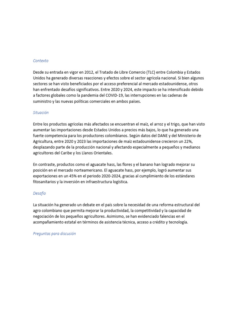 Lectura Guiada TLC AGRO | PDF