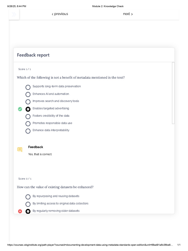 Module 2 - Knowledge Check | PDF