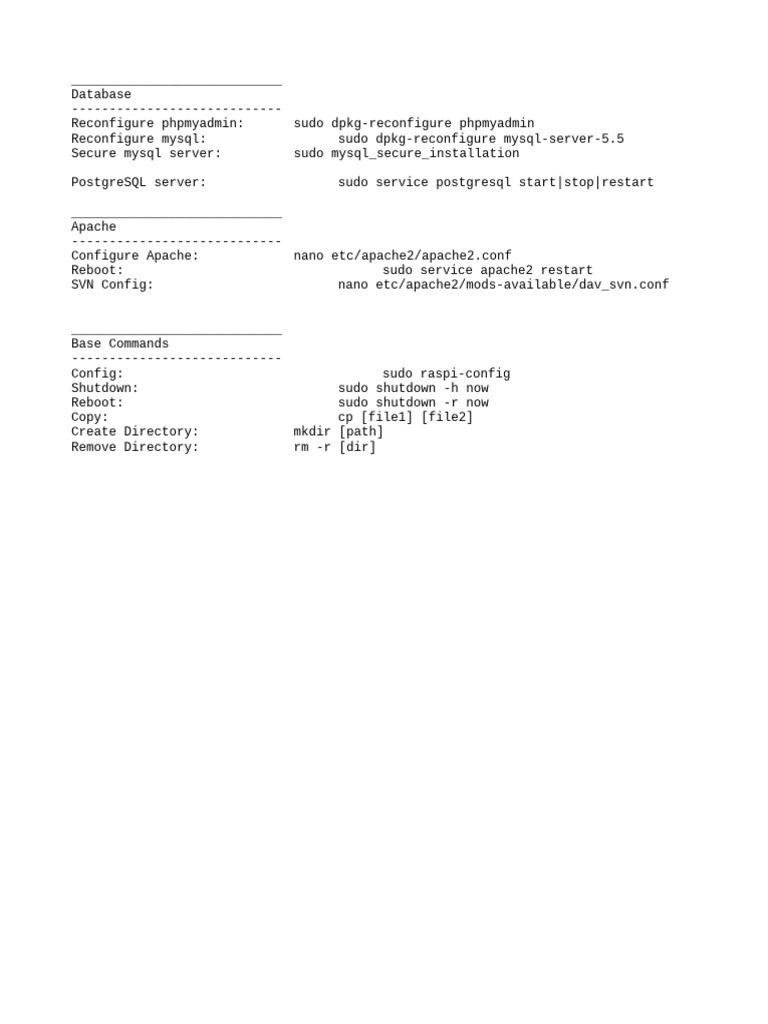 Server Configuration Commands Guide | PDF