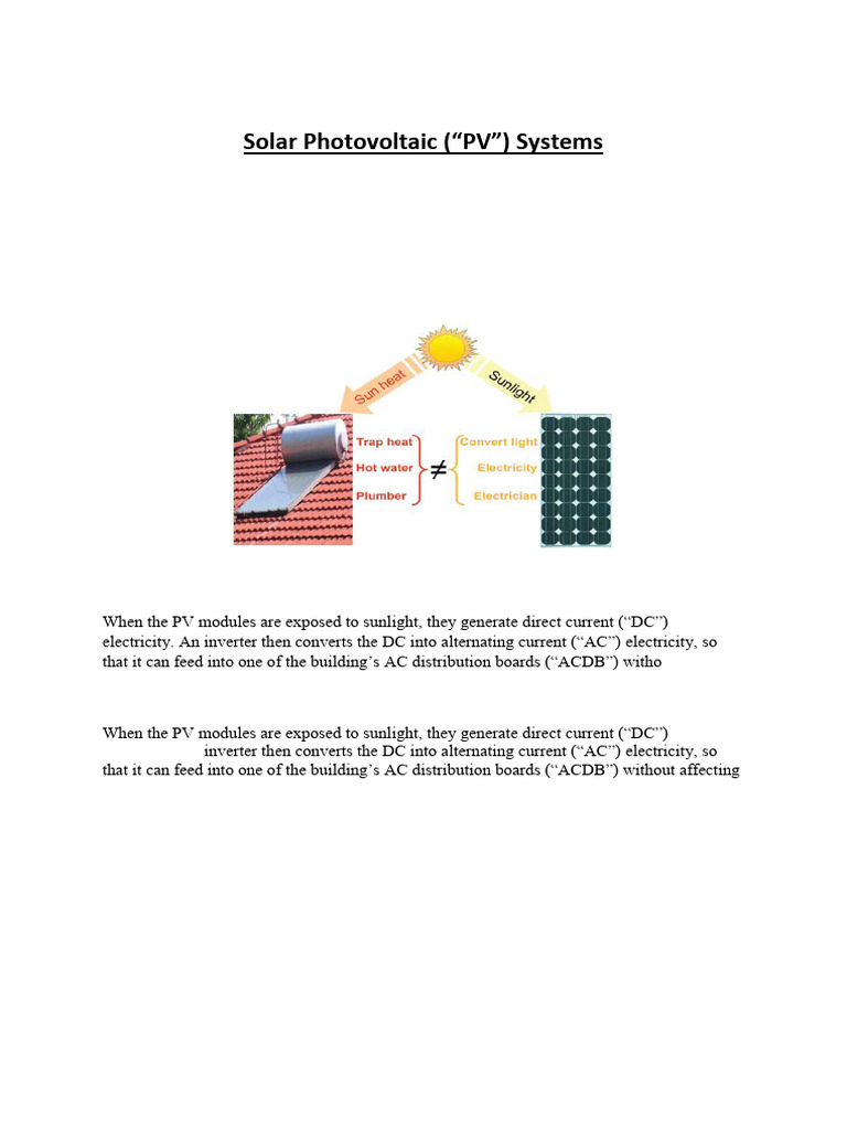 Solar PV Systems: Types & Components | PDF | Photovoltaics ...