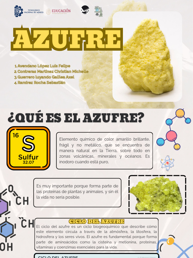 Azufre | PDF | Azufre | Dióxido de azufre