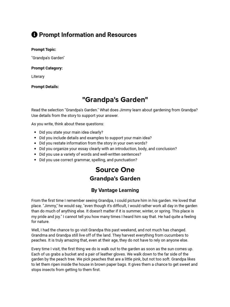 Writing Benchmark Grades 4-5 Option 1 | PDF | Tomato | Vegetables