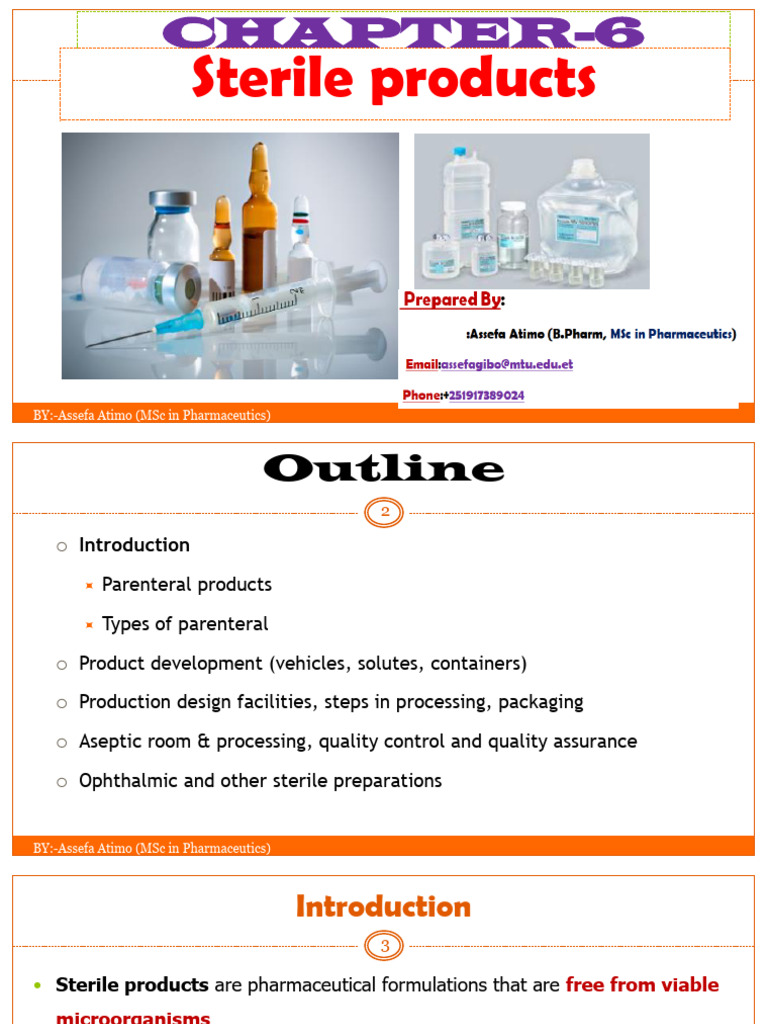Sterile Product Development in Pharmaceutics | PDF | Intravenous ...