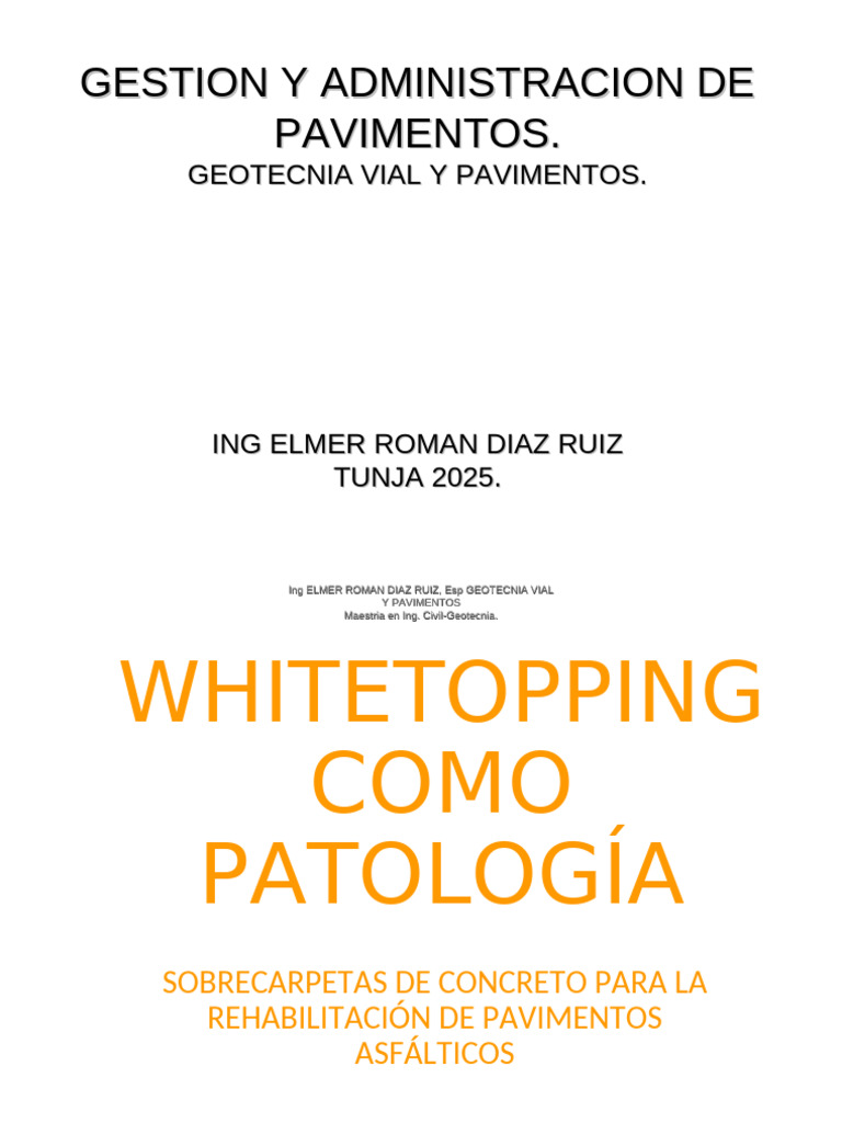 Ventajas del Whitetopping en Pavimentos | PDF | Hormigón | Agua