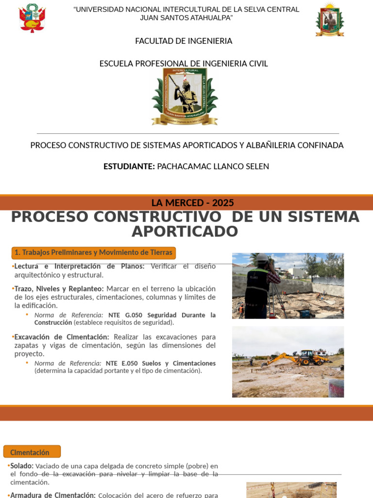 Proceso Constructivo de Sistema Aporticado y Albañileria Confinada ...