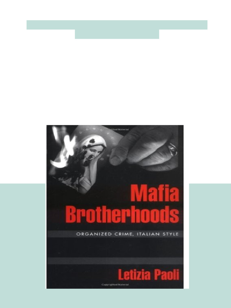 Mafia Brotherhoods Organized Crime Italian Style Letizia Paoli Ready to ...