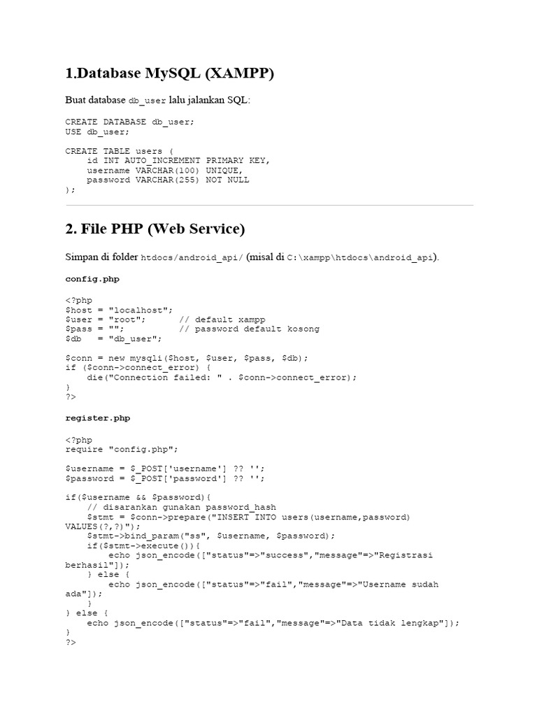 MySQL PHP Android Login System Guide | PDF | Software | Software ...