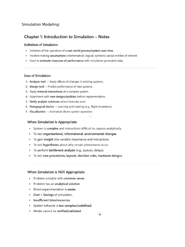 Simulation Modeling | PDF